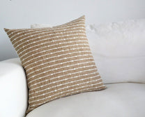 Monterey, Textured Neutral Pillow Cover with Woven Stripe – Coterie ...